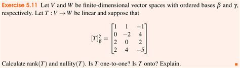 solved exercise 5 11 let v and w be finite dimensional