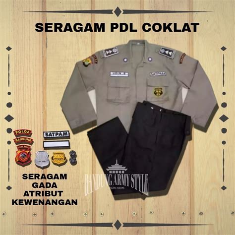 Jual Seragam Pdl Security Coklat Pdl Cream Pdl Coklat Seragam Security Terbaru Seragam Pdl