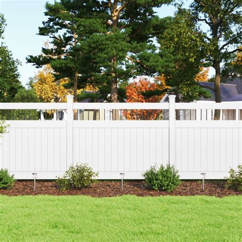 White Vinyl Fences 6 Tall Homeland Solid Privacy Vinyl Panel White