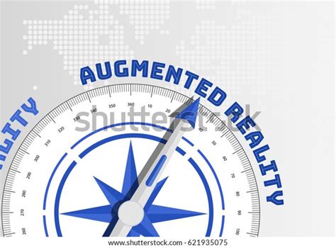 Compass Pointing Towards Text Augmented Reality Stock Vector Royalty Free 621935075 Shutterstock
