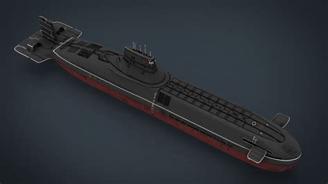 Submarine Typhoon Class 3d Model 15 Fbx Ma Obj Free3d