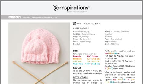 Free Pattern Knit Preemie Hat Artofit
