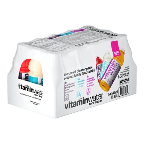 Glacéau Vitaminwater Zero Sugar Variety Pack 15 X 591 Ml Costco