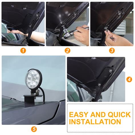 Weisen Ditch Light Mounting Brackets Upper Hood Led Light Pod Mounting