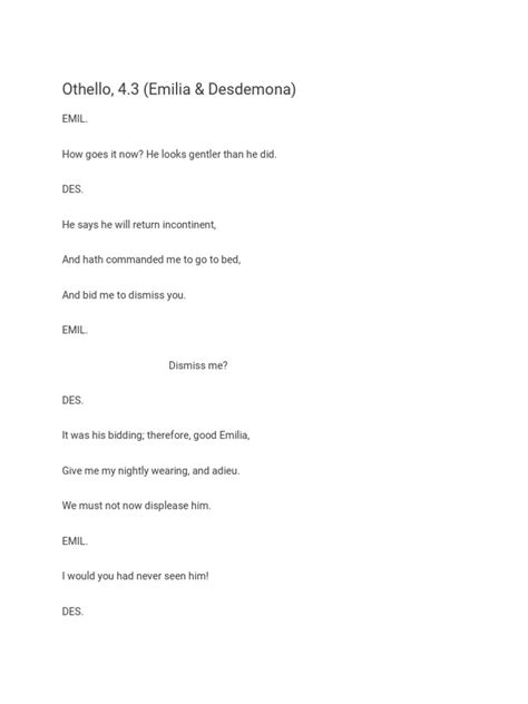 Lamda A Piece Pdf Shakespearean Tragedies Othello