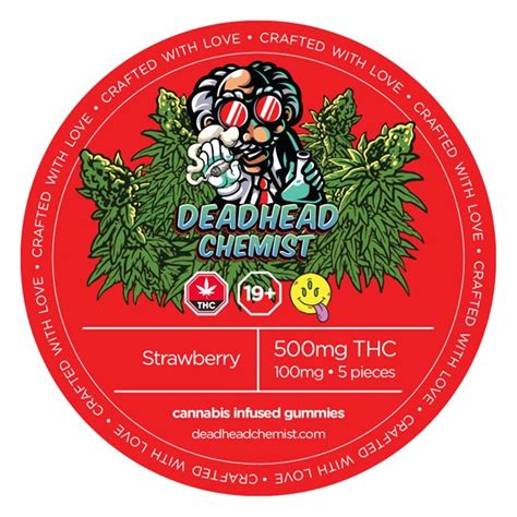 Buy Deadhead Chemist 500mg Thc Strawberry Gummy Chronic Club