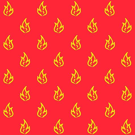 Premium Vector Hand Drawn Flames Vector Seamless Pattern