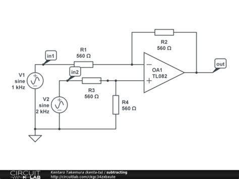Subtracting Circuitlab
