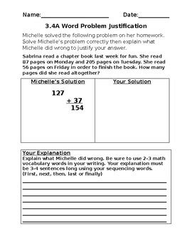 Word Problem Fix The Solution By Tx Teaching Corner Tpt