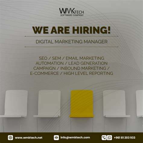 Wmk Tech On Linkedin Digitalmarketing Hiringnow