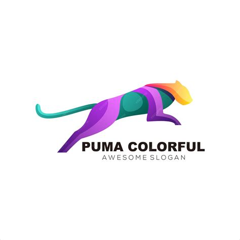 Premium Vector Puma Colorful Logo Illustration