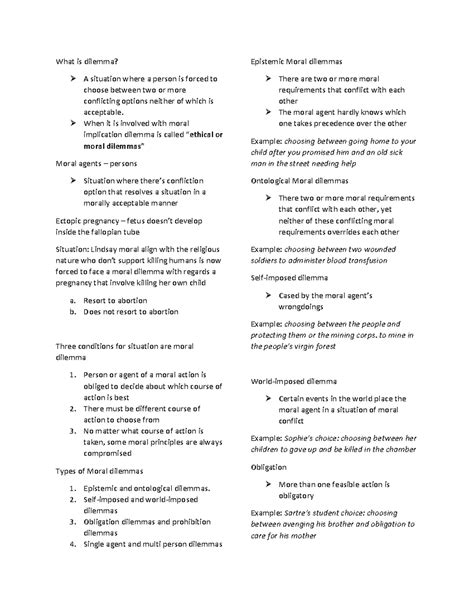 Ethics Dilemma What Is Dilemma A Situation Where A Person Is