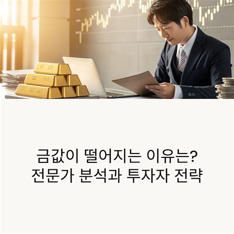 금값이 떨어지는 이유는 무엇일까 전문가 분석과 투자자 전략 금값 하락 금 투자 전략 국제 금시세 대체 투자