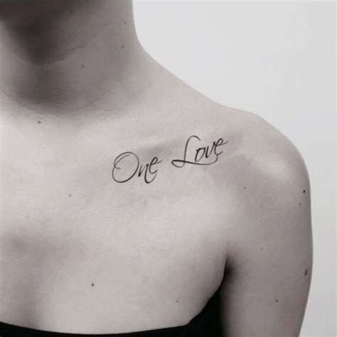 One Love Temporary Tattoo Sticker Set Of 2 Etsy