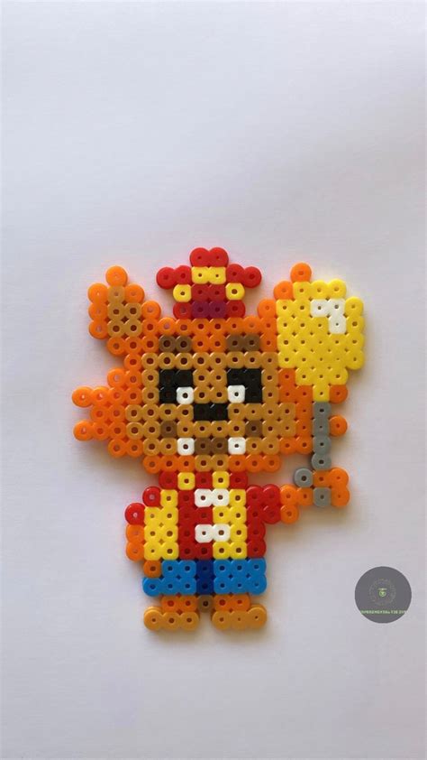 FNAF Perler Beads Balloon Foxy Inspired Handmade Pixel Art FNAF Circus Hama Beads