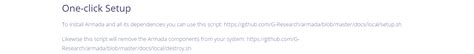 Reformatting One Click Setup In Armada Quickstart · Issue 1501 · Armadaprojectarmada · Github
