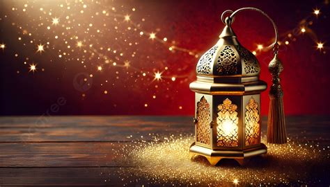 خلفية رمضان مع فانوس إسلامي ذهبي ومساحة نسخ حمراء رمضان الخلفية فانوس اسلامي إسلامي صورة