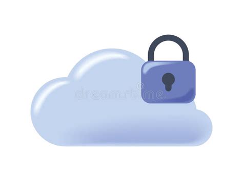 Cloud Computing Lock Security Stock Illustration Illustration Of Safety Digital 342883978