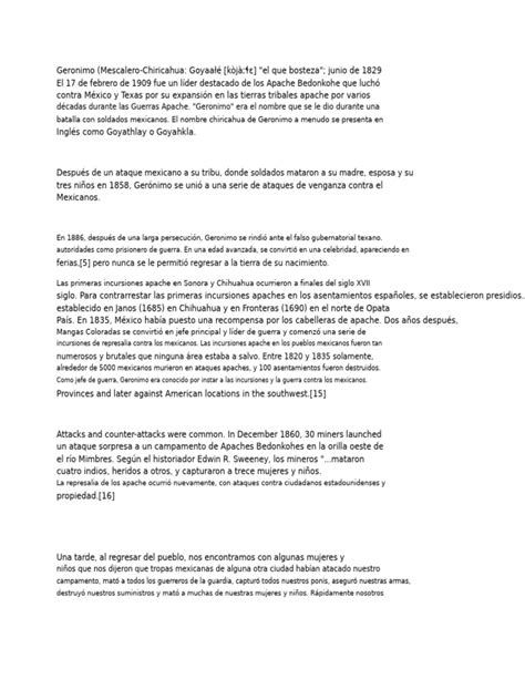 Ensayo Sobre Gerónimo Pdf Geronimo Apache