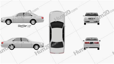 Toyota Crown Royal Saloon 2001 Blueprint In Png Download Vehicles