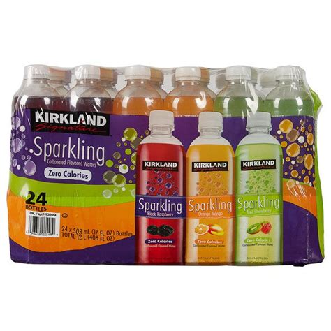 Kirkland Signature Sparkling Flavored Water 24 X 17 Oz Costco Food