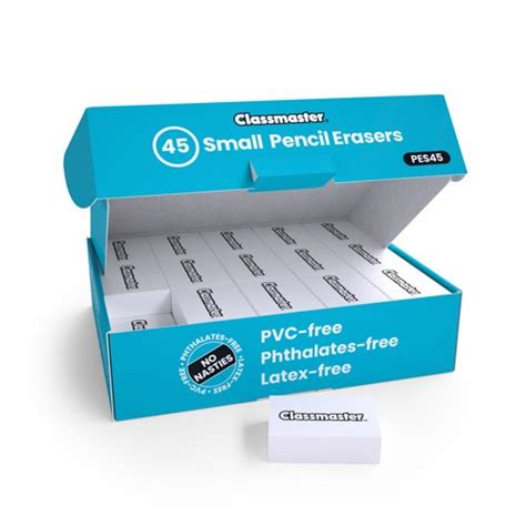 Classmaster Plastic Eraser White Pack Of 45 Pes45