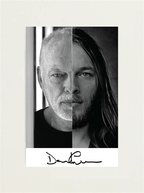 David Gilmour Pink Floyd Signature Jung Alt Fotodruck Von