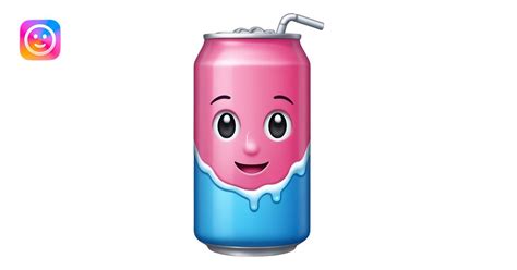 Una Lata De Refresco Rosa Y Azul Emoji Ai Emoji Generator