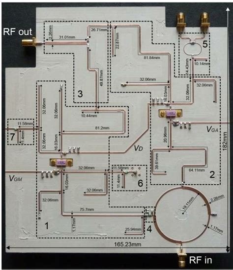 Asymmetrical Two Way Doherty Amplifier All Dimensions Are In