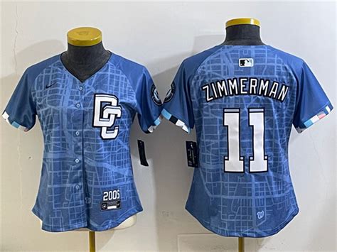 Washington Nationals 11 Ryan Zimmerman Womens 2025 Blue City Connect