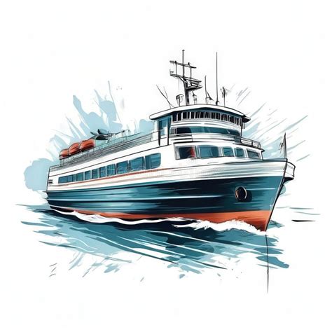 The Ai Image Generator Fast Passenger Ship Stock Illustration
