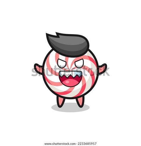 Illustration Evil Candy Mascot Character Cute Stock Vector Royalty