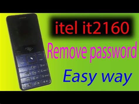 HOW TO REMOVE PASSWORD ON ITEL YouTube