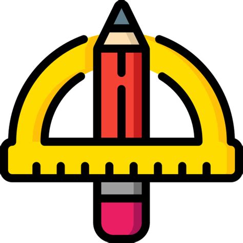 Protractor Basic Miscellany Lineal Color Icon