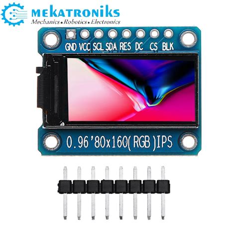 0 96 Inch 8 Pin HD Color IPS Screen TFT Mekatroniks Com