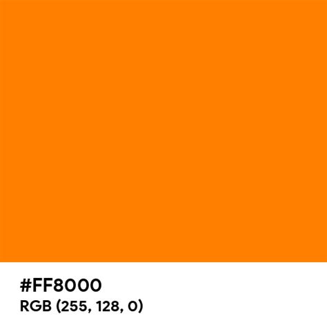 Pure Orange Color Hex Code Is Ff8000