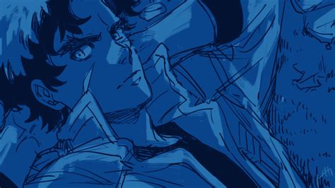 Egg Cknlun Joe Megalo Box Megalobox 1boy Arms Behind Head Blue