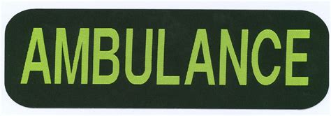Ambulance Patch Large Dark Green 365 Workwear