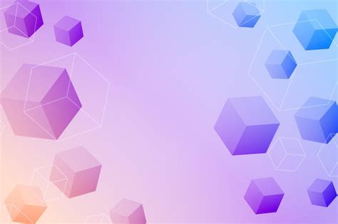 Free Vector Abstract 3d Cubic Gradient Box Prospective Background