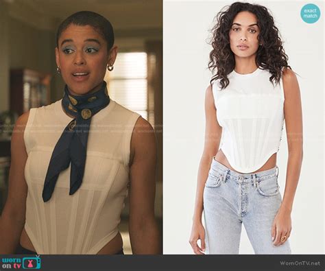 Wornontv Juliens White Corset Tank On Gossip Girl Jordan Alexander