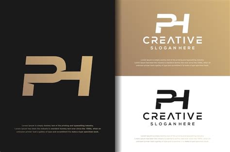 Premium Vector Abstract Monogram Letter P H Logo Template