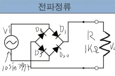 전파정류회로반파정류회로 평균값 주파수 최대값 구하기 지식in