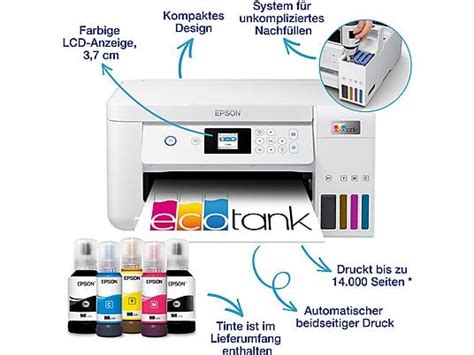EPSON EcoTank ET-2856 | nachfüllbarer 3-in-1 Tintentankdrucker inkl ...