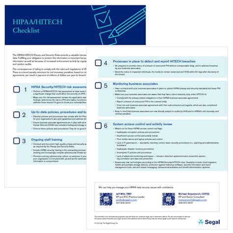 Need Assistance With Hipaa Hitech Compliance Segal