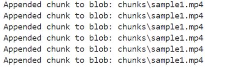 javascript how to append mp4 chunks to a single blob in azure blob