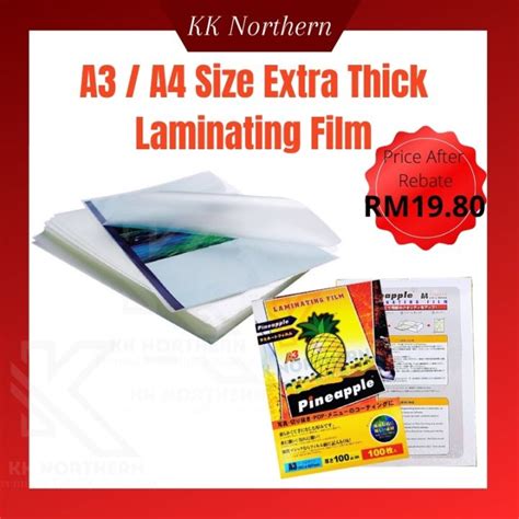 A3 Laminate Film A4 100 Sheets A3 Size Laminating Film A4 Size Laminate Paper A4 Size Plastik