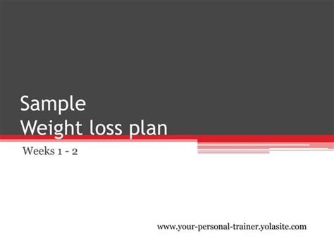 Weight Loss Program Pdf