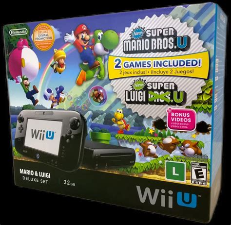 Nintendo Wii U Super Mario Bros Luigi Bundle Consolevariations