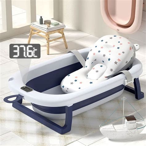 Set X 3 Bañito Bebé Plegable Control De Temperatura Celeste — El Rey
