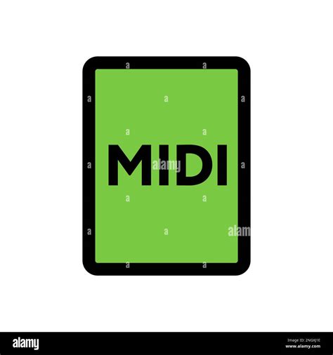 Midi File Icon Line Isolated On White Background Black Flat Thin Icon On Modern Outline Style